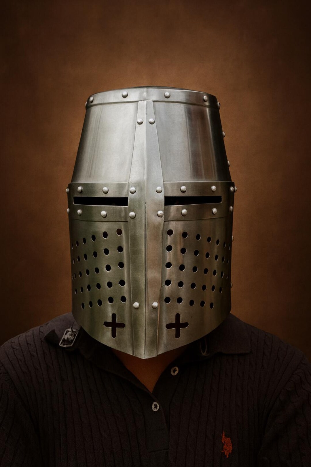 Knight Templar Helmet Full Face Steel Helmet Medieval Crusader Great ...
