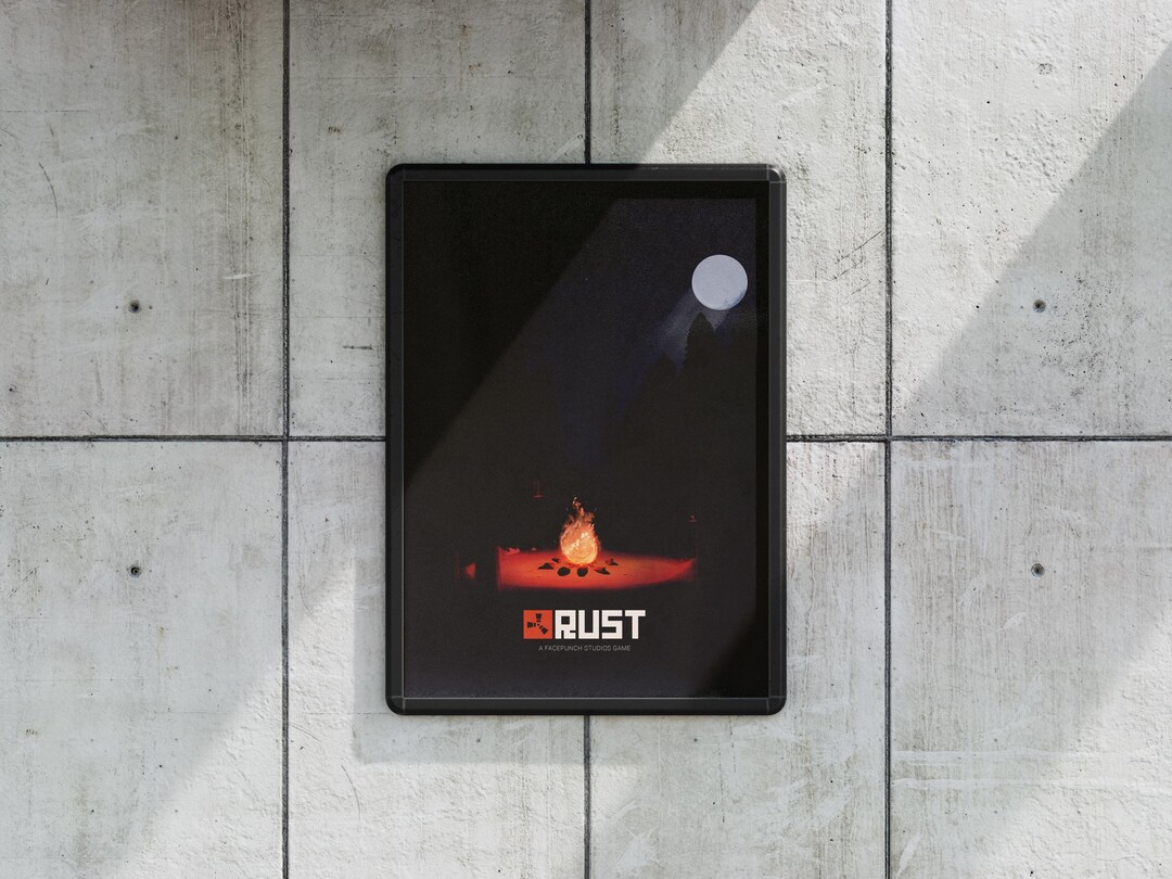 Rust Poster | Survival Sandbox Game Art | Post-apocalyptic Base Print ...