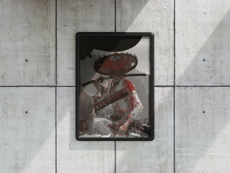 Ghost of Yotei Poster | Japanese Spirit Warrior Art | Mount Yotei ...