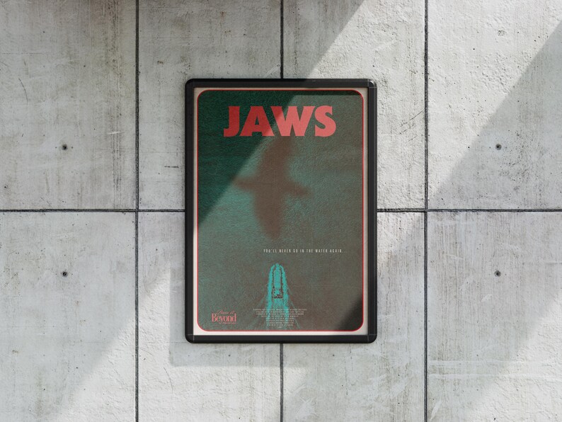 Jaws Poster | Classic Shark Movie Wall Art | Retro Ocean Thriller Print ...
