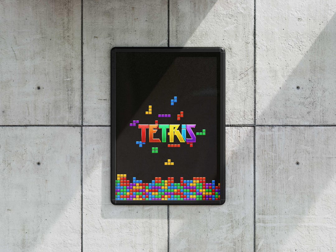 Tetris Retro Arcade Puzzle Game Art Print - Etsy