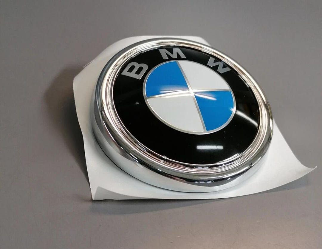 BMW Emblem Badge Set | 82mm Hood Badge + 74mm Trunk Badge | Front Rear ...