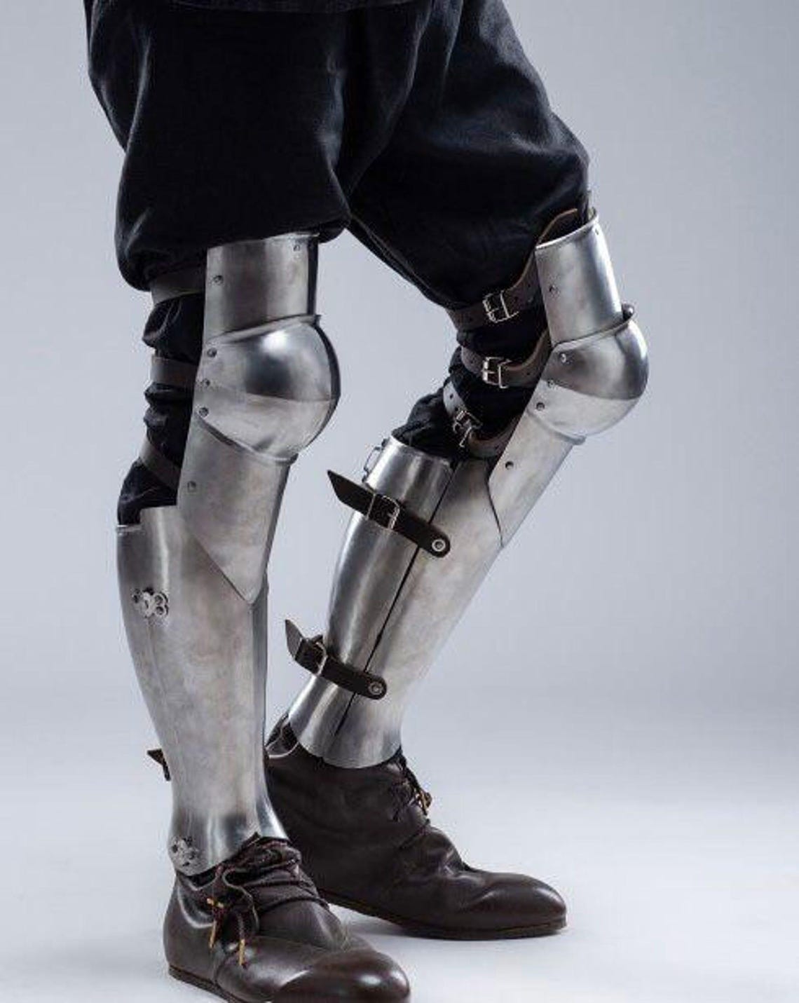 Handmade Medieval Knight Leg Armor | 18ga Mild Steel LARP Leg Guards - Etsy