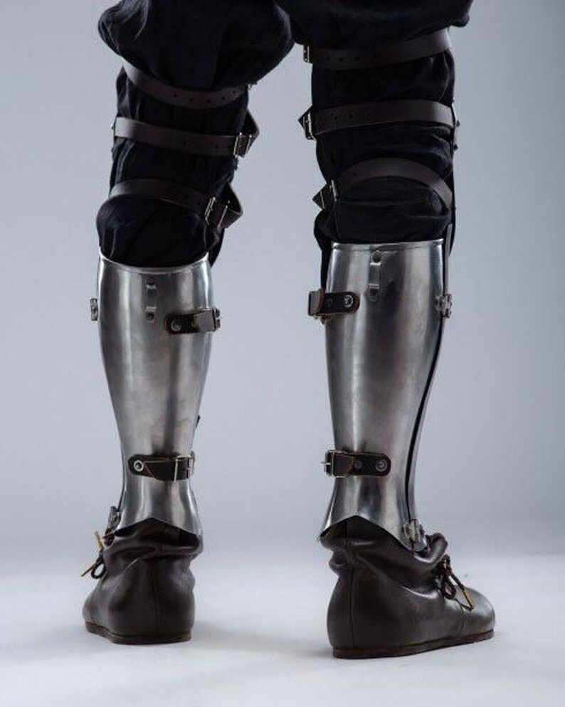Handmade Medieval Knight Leg Armor | 18ga Mild Steel LARP Leg Guards - Etsy
