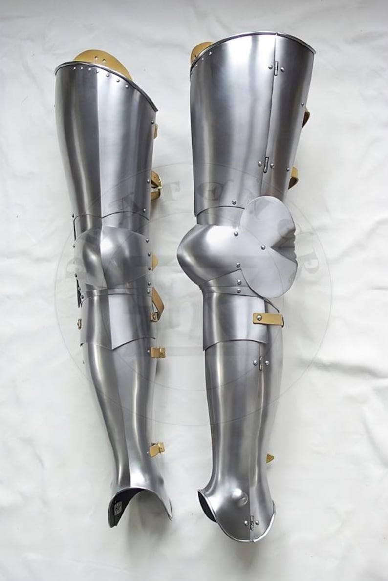 Handmade Medieval Full Leg Armor Set | 18 Gauge Steel Knight Cuisses ...