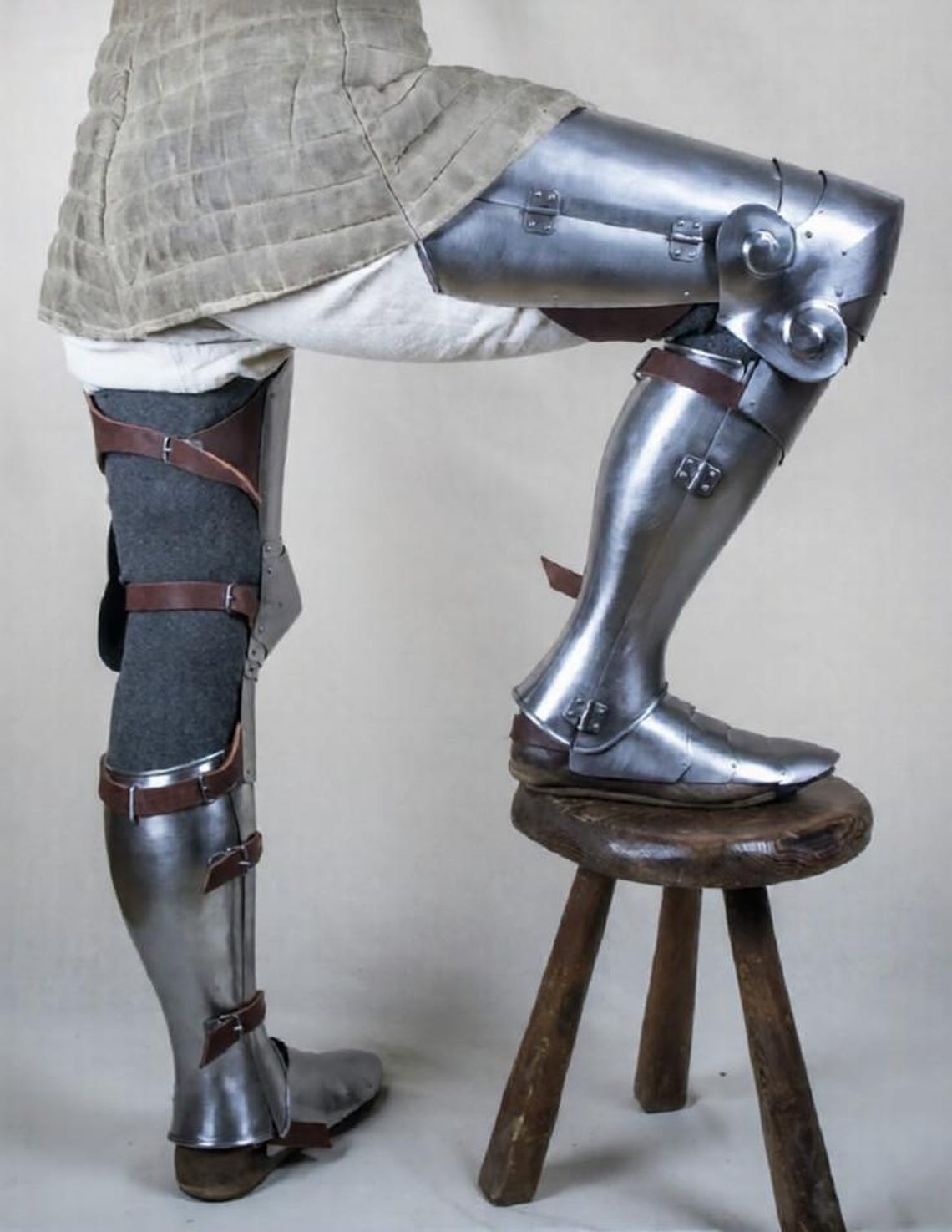 Handmade Steel Gothic Leg Armor Set | Medieval Knight Greaves - Etsy