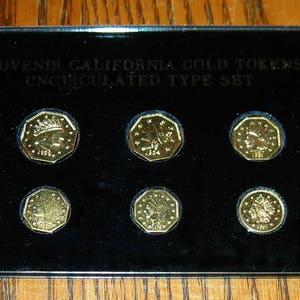 California Gold Tokens Coins TYPE SET Souvenir 10 Coins in Whitman Like ...