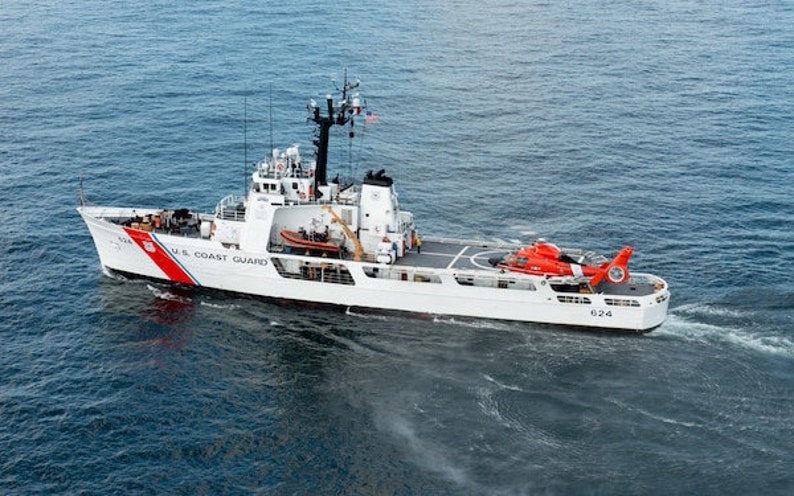 US Coast Guard CUTTER SHIP Tree Ornament Mobile Diorama for - Etsy