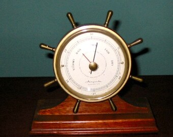 Vintage AIRGUIDE USA Made Ships Wheels Barometer in Excellent Working ...