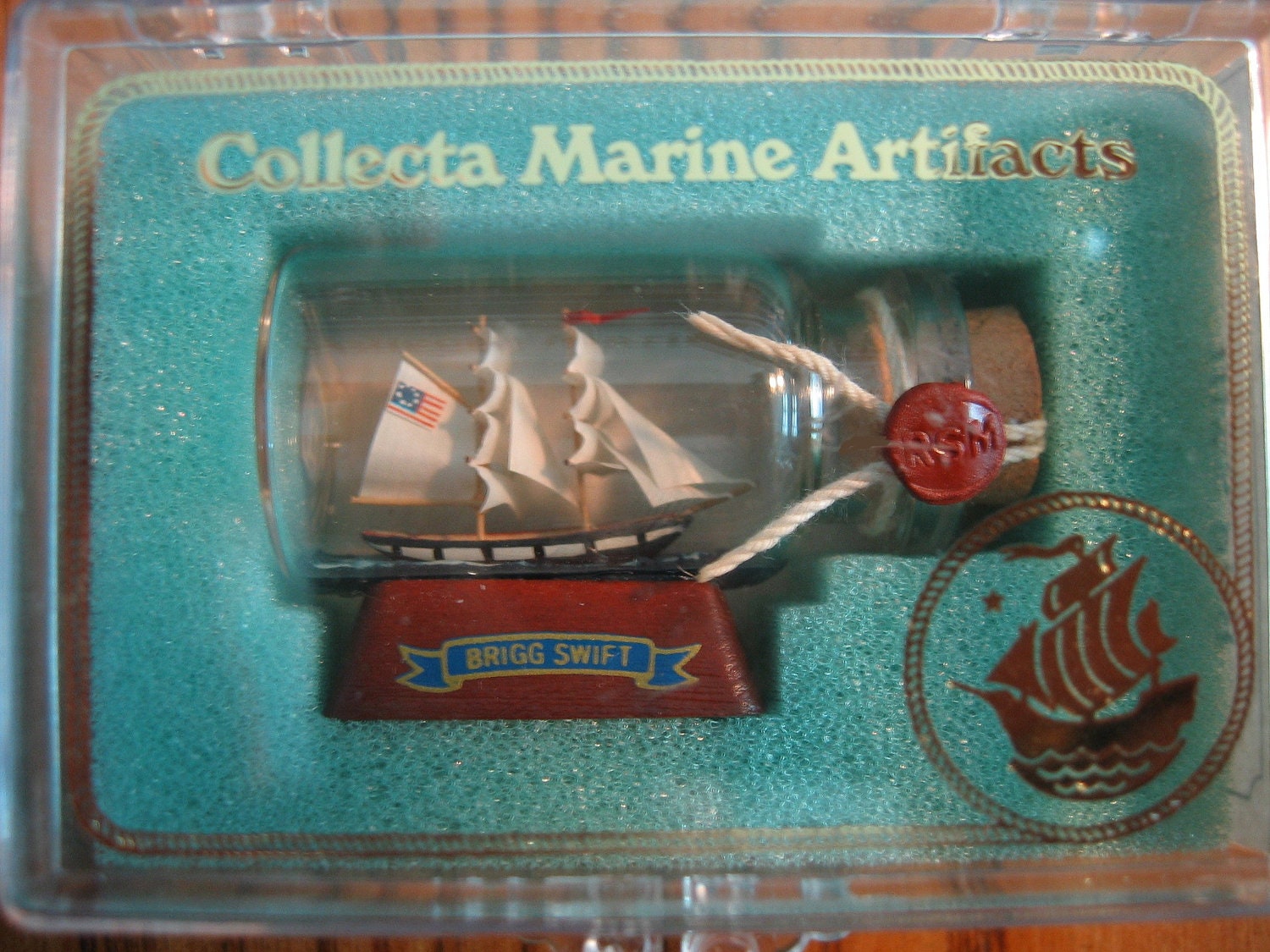 Mini Ship in a Bottle Historic REVOLUTIONARY BRIG Swift New - Etsy