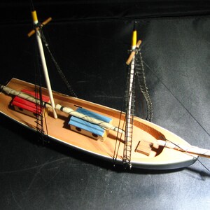 Vintage Ship Model TWO MASTED SCHOONER Made in Pownal, Maine by Brower ...