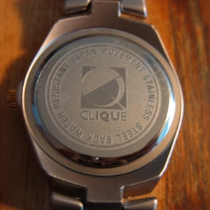 Two Tone Men's CLIQUE Watch All Stainless Steel, Water Resistant ...