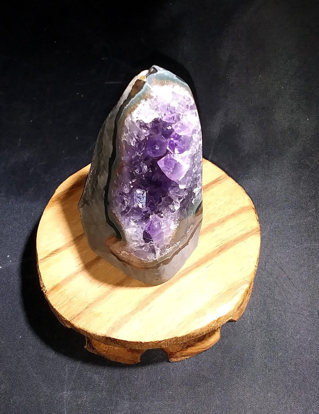 Small Amethyst Cluster Peeking Out of a Chinese Scholar Stone of ...