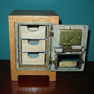 Antique POST OFFICE Lockbox Storage "locker" From Old Post Office Boxes ...