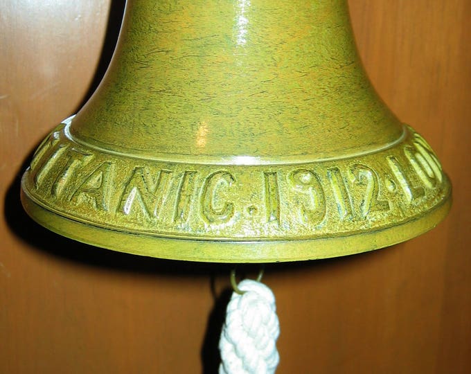 RMS TITANIC 1912 Brass/aluminum Bell W/ Sailor's Macrame Spiral Rope ...
