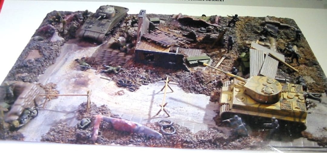 Diorama 1/76 Scale WWII D-day Anniversary Model Kit Paints/brushes/glue ...