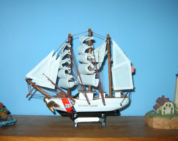 Wooden COAST GUARD Bark EAGLE Model Ship 7 Long Fully | Etsy