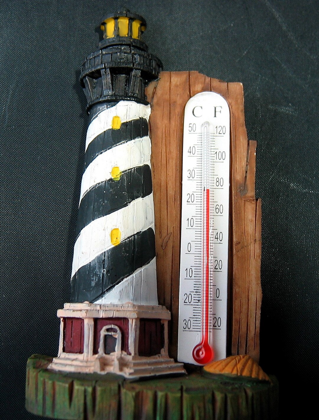 1870 CAPE HATTERAS Lighthouse Handpainted Model W/thermometer ...
