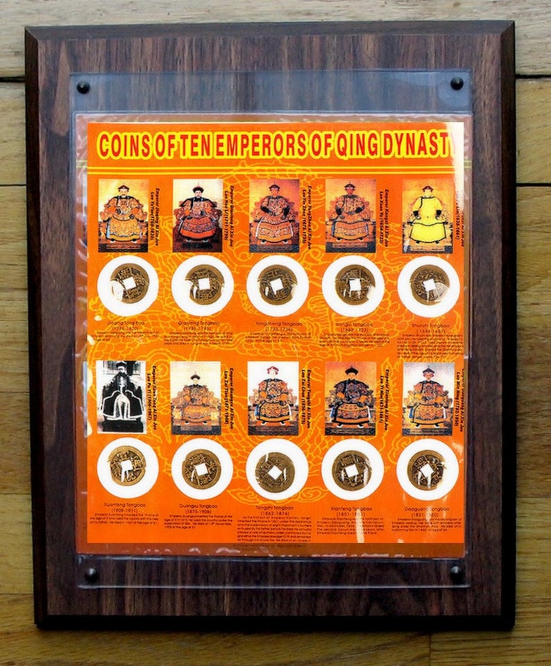 Old Chinese Coin Display From the QING DYNASTY 1636 - 1911 AD. Replica ...