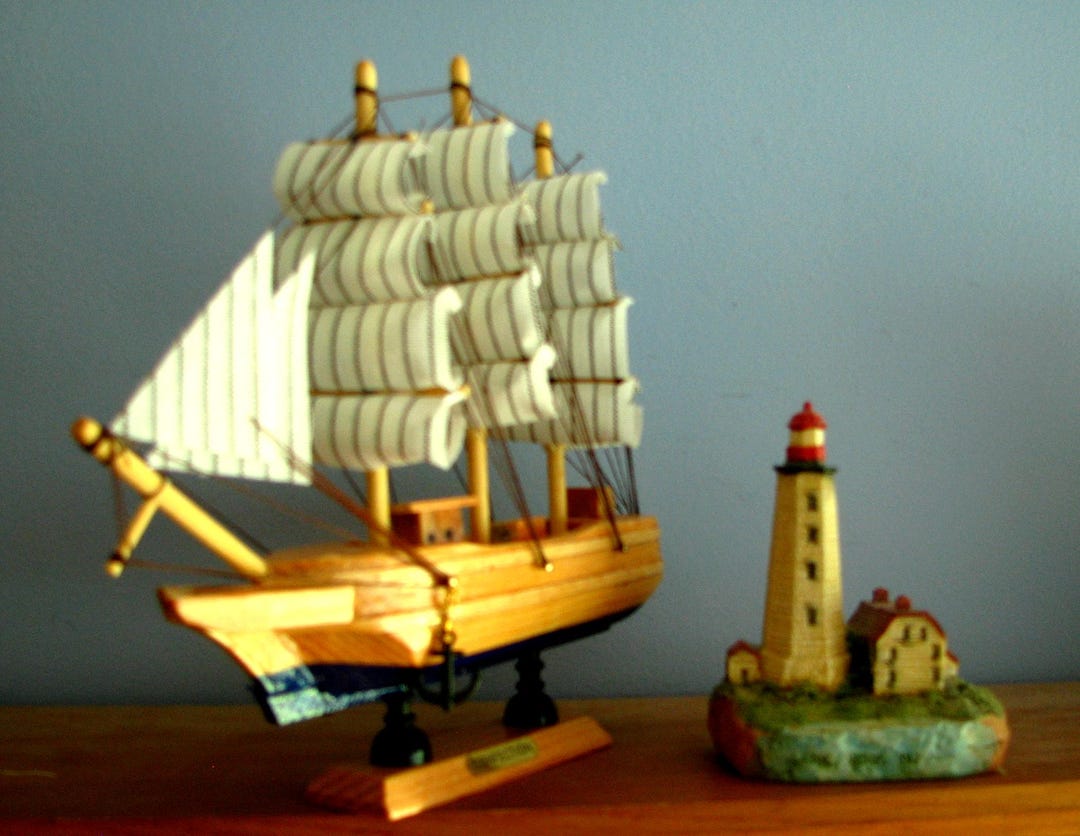 Small Wooden Tall Ship Model 8" Long- Fully Assembled - Etsy