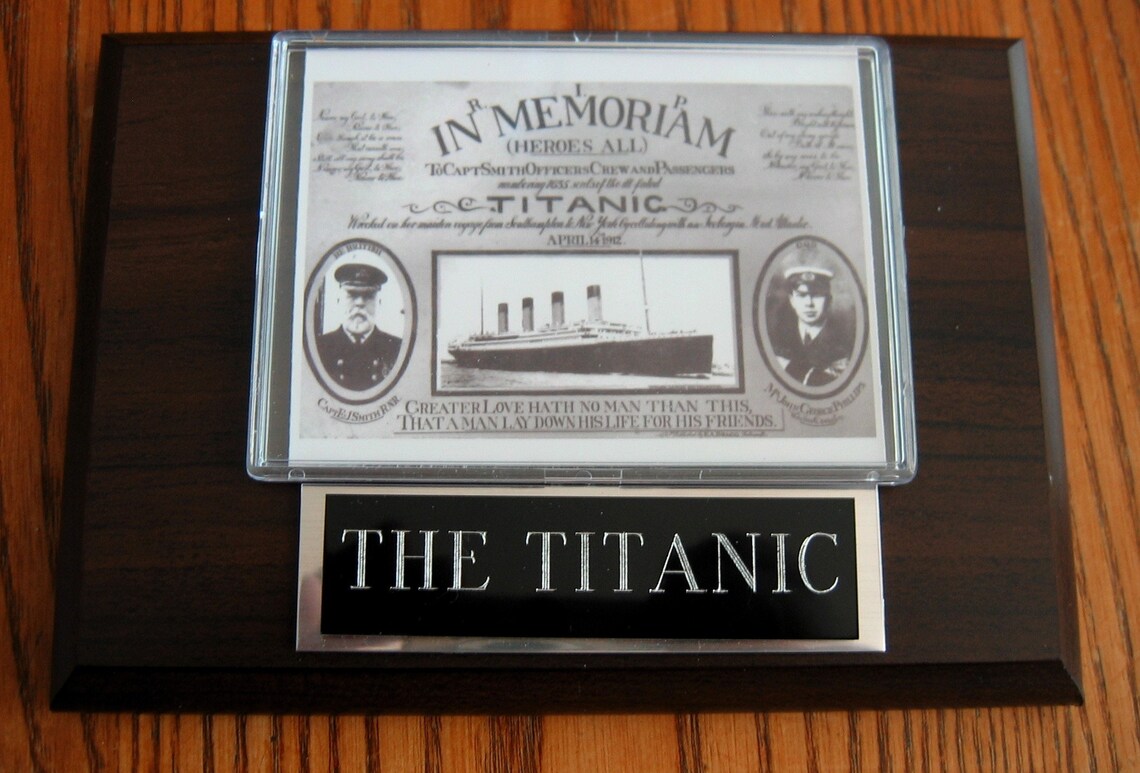 RMS TITANIC Memorial Wooden Plaque RIP Captain Smith and - Etsy