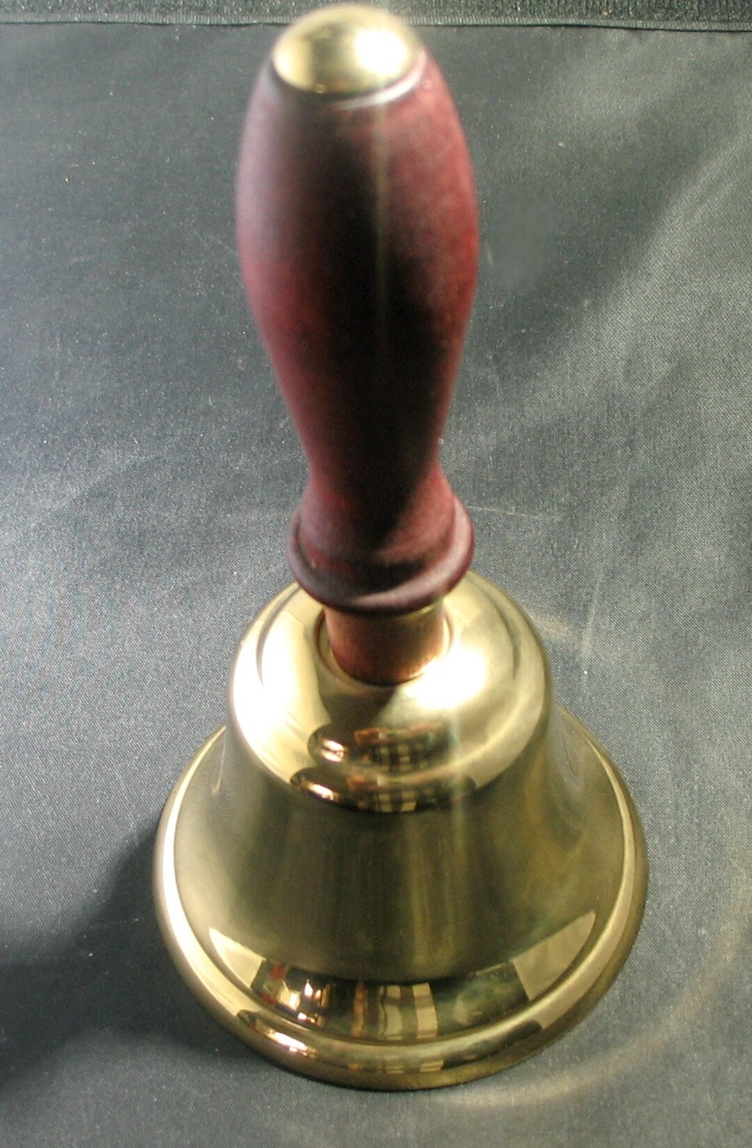 Polished Brass Handbell W/rosewood Handle- 6" Tall - Etsy