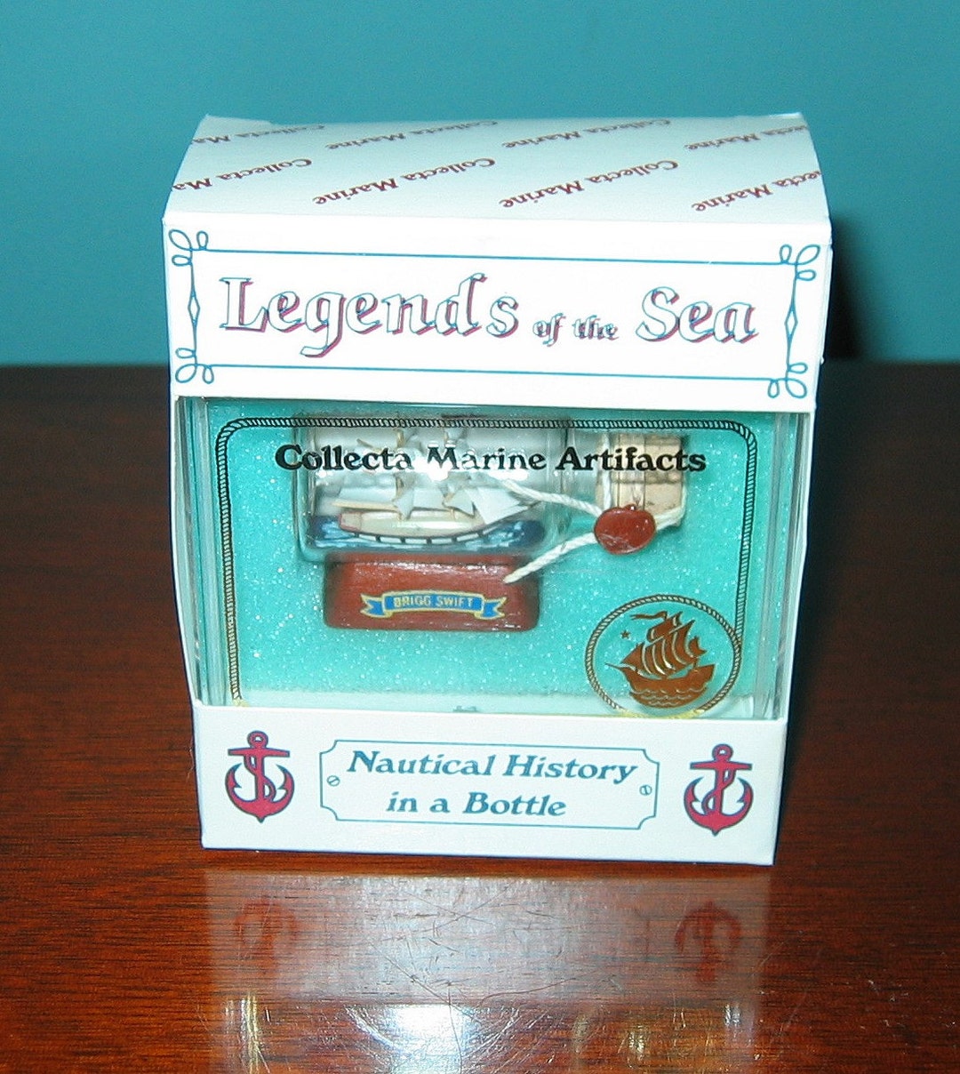 Mini Ship in a Bottle Historic REVOLUTIONARY BRIG Swift New OLD Stock ...