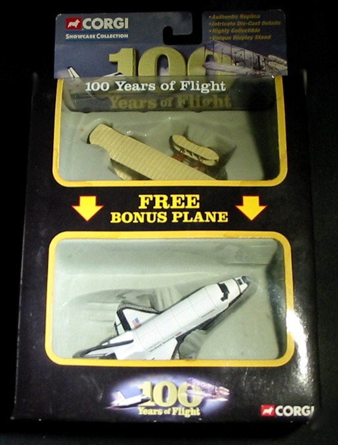 Corgi WRIGHT BROTHERS Diecast Airplane W/ COLUMBIA Space Shuttle 2 for ...
