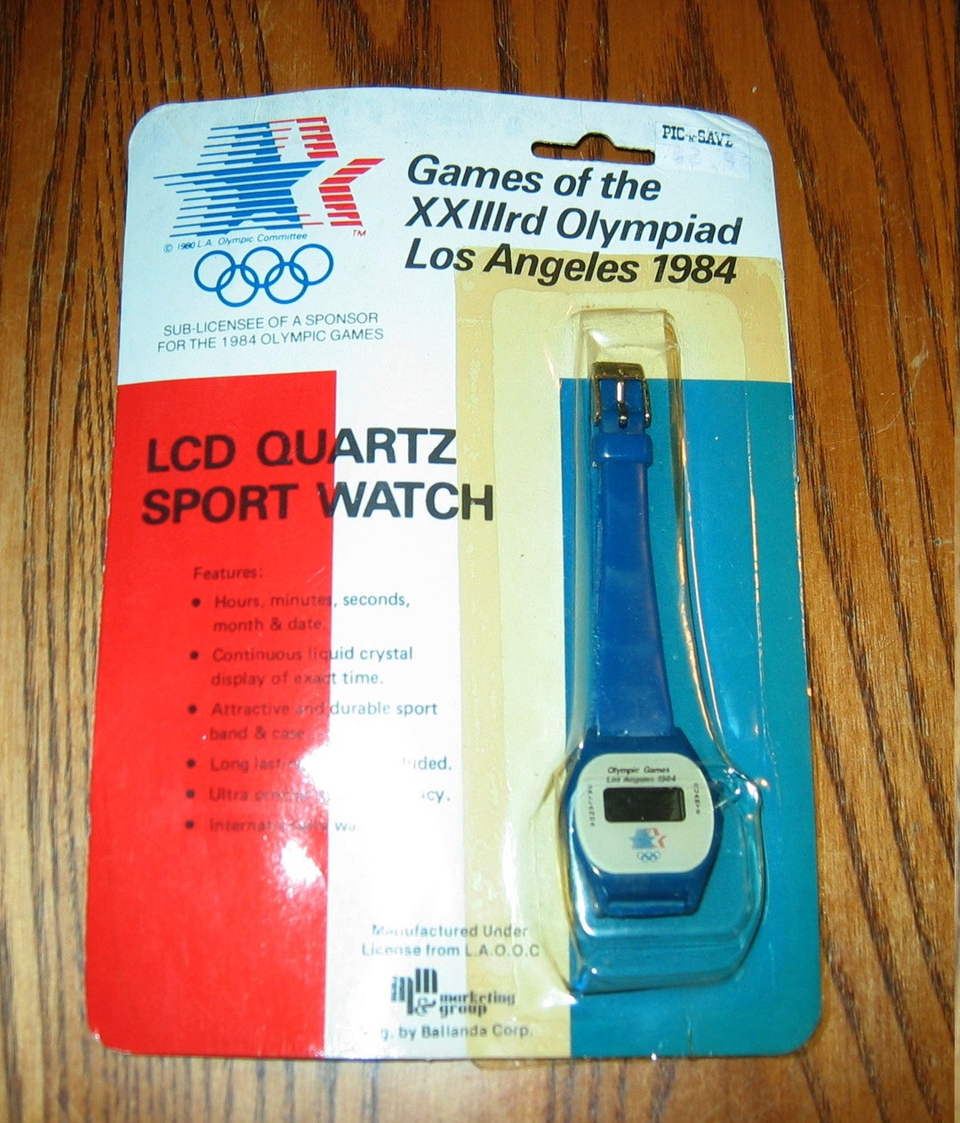 VINTAGE 1984 Mint on Card Olympic LCD Digital Watch, XXIII Games Los ...