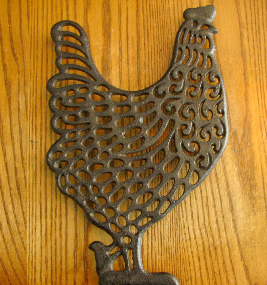 Large Cast Iron Chicken "mr. Rooster" Trivet! (hen Trivet Listed ...