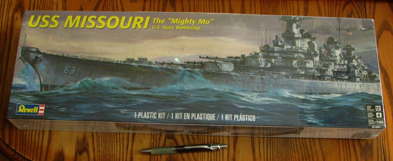 REVELL USS MISSOURI Model Kit 1/535 Scale 20" Long Sealed "mighty Mo ...