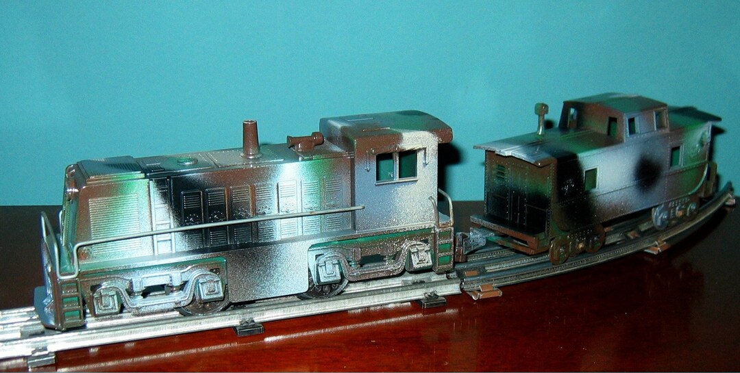 MARX US ARMY Customized Camouflage Train by Gifted Artist. 5 Unit Train ...