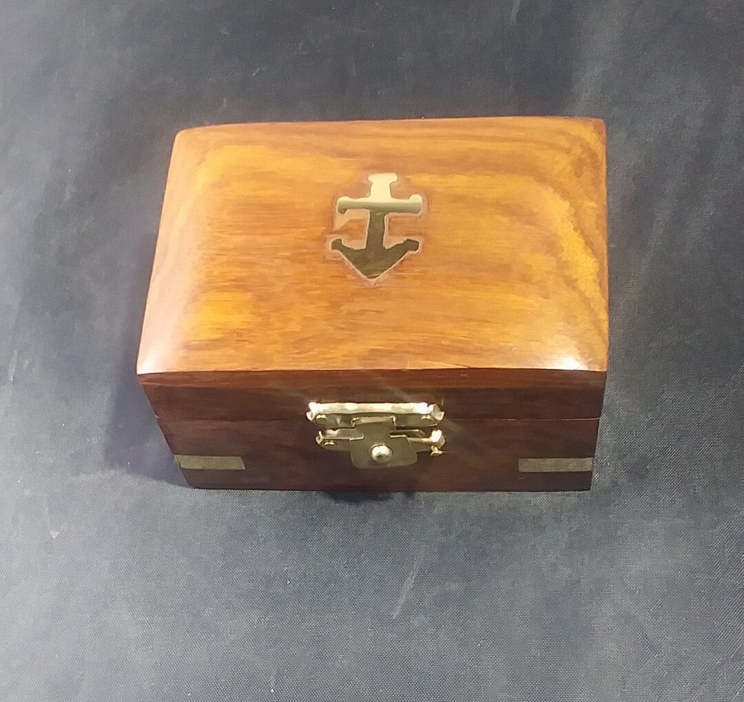 Beauriful Handcarfted Nautical Box W/anchor BONUS Replica Spanish ...