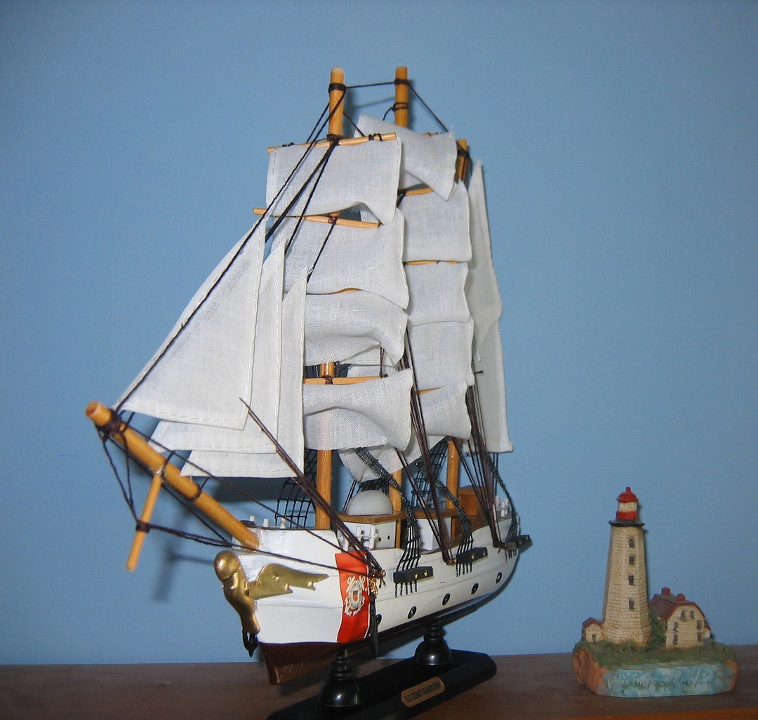 Wooden COAST GUARD Bark EAGLE Model Ship 13" Long- Fully Assembled - Etsy