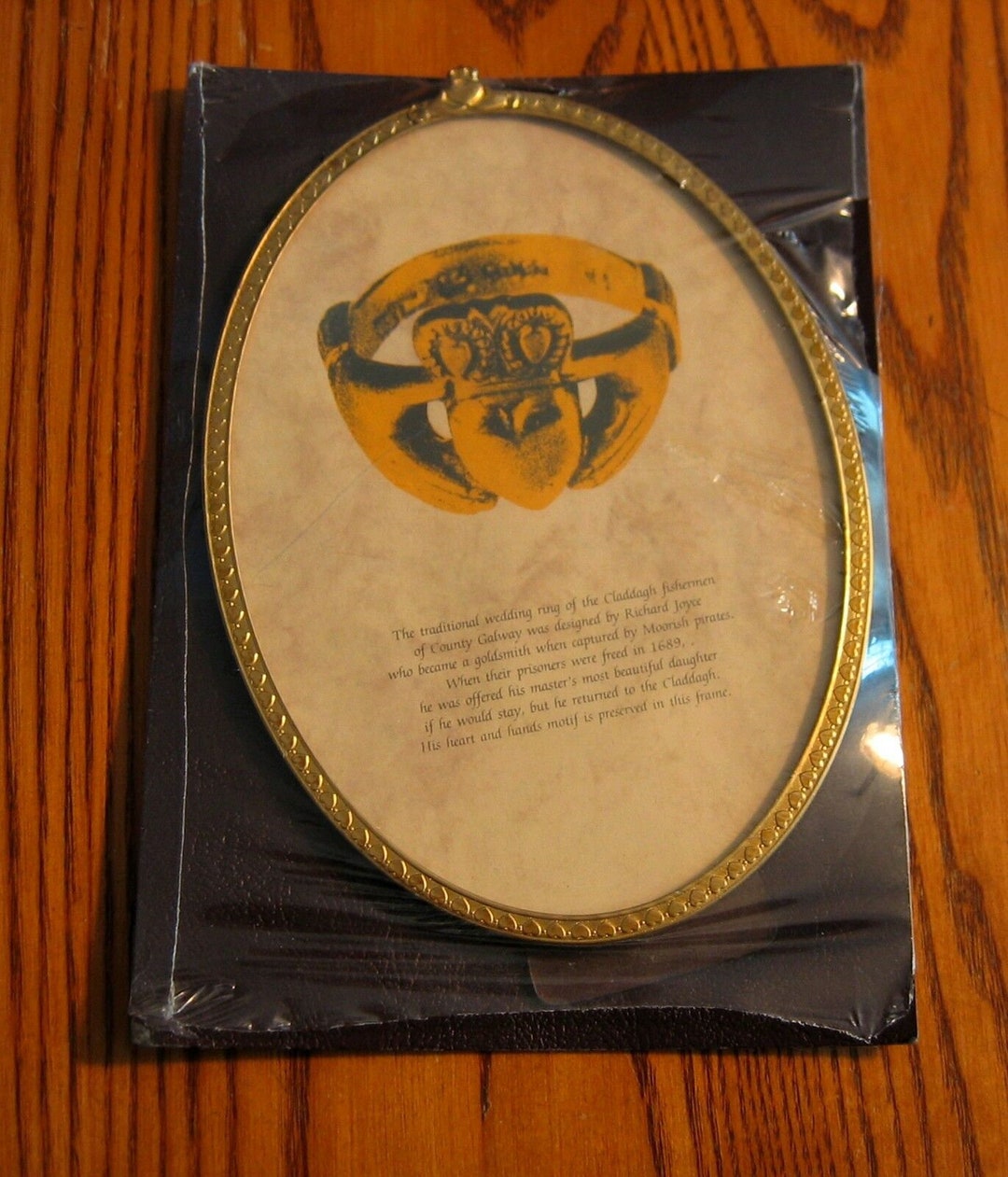 The Story of the Claddagh in a Brass Frame- Ready for Display - Etsy