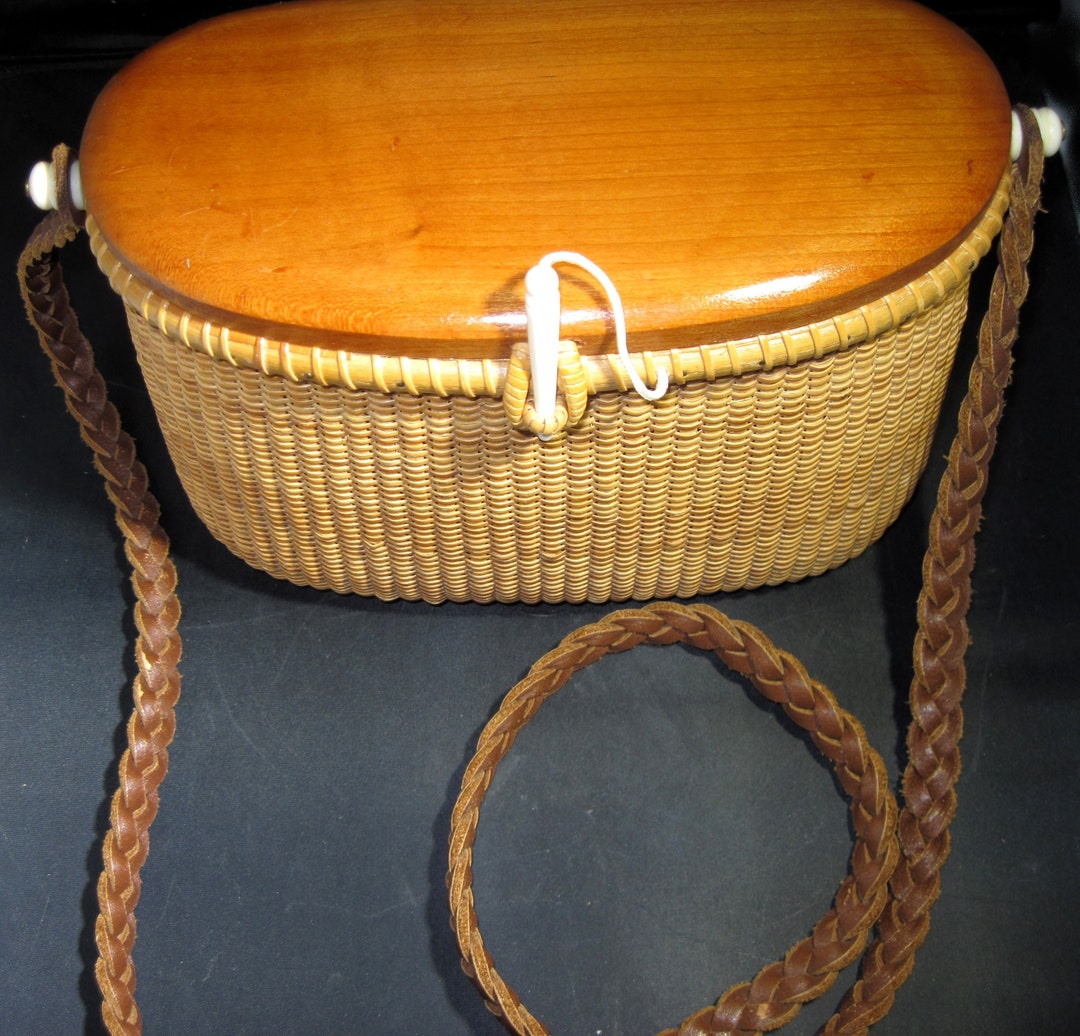 Vermont's Basketville NANTUCKET CREEL BASKET Vintage New Heirloom W ...