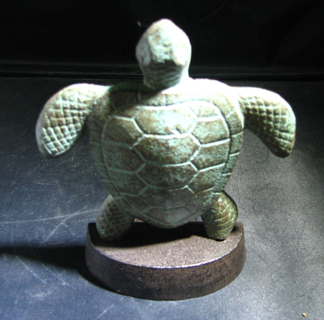 Cast Iron SEA TURTLE Doorstop. 5" High Antique Patina Finish- New Old Stock - Etsy