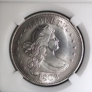 Super Rare 1803 "draped Bust Dollar" Silver Plated Copy of Rarist Proof ...