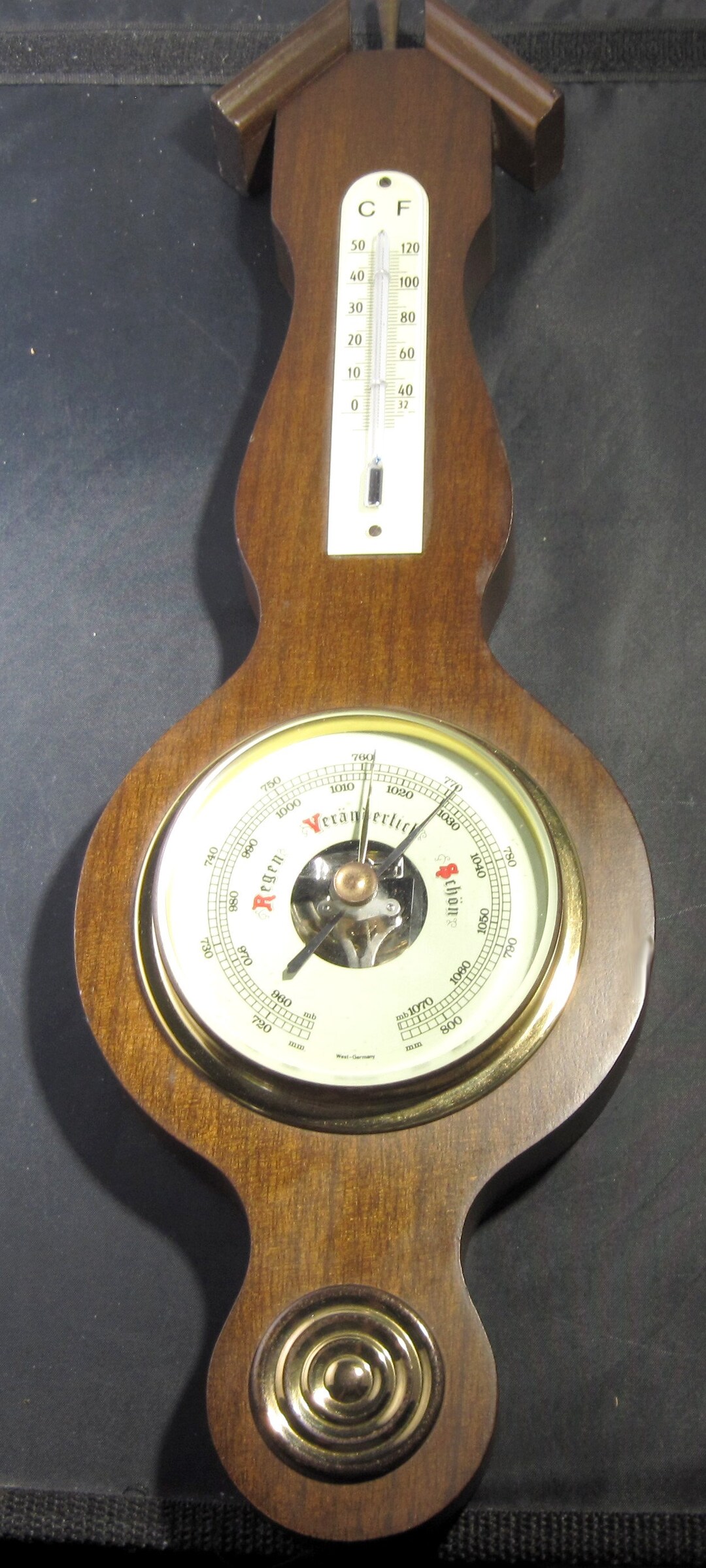 Vintage West German Veranderlick Aneroid Barometer Weather Station ...