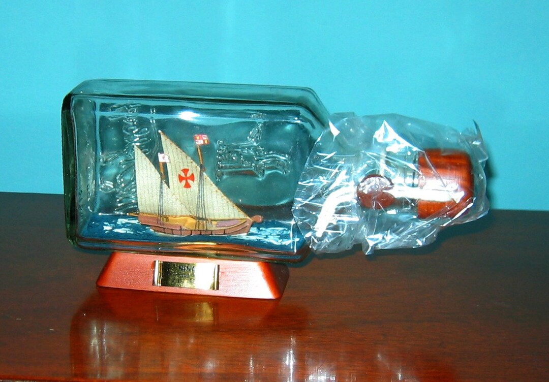 Ship in a Bottle COLUMBUS Historic SHIP "nina" New Old Stock From 90s ...