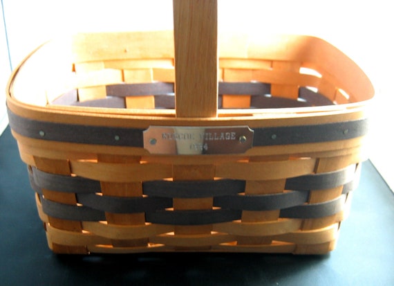 Vintage 1993 Signed ROYCE CRAFT Market Basket "Caddy"… - Gem