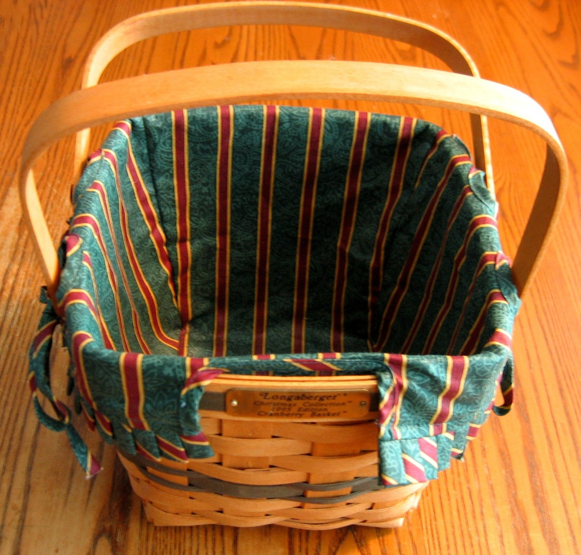 Signed 1995 Longaberger Christmas Collection CRANBERRY BASKET | Etsy