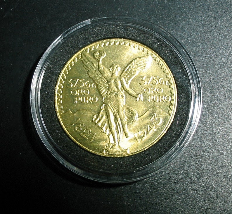 1943 MEXICO 50 PESOS Gold Coin Tribute Replica in Capsule- Rare Date - Etsy