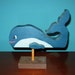 Wooden Sculpture of a Friendly Blue Whale. 8 1/2" Long on Stand - Etsy