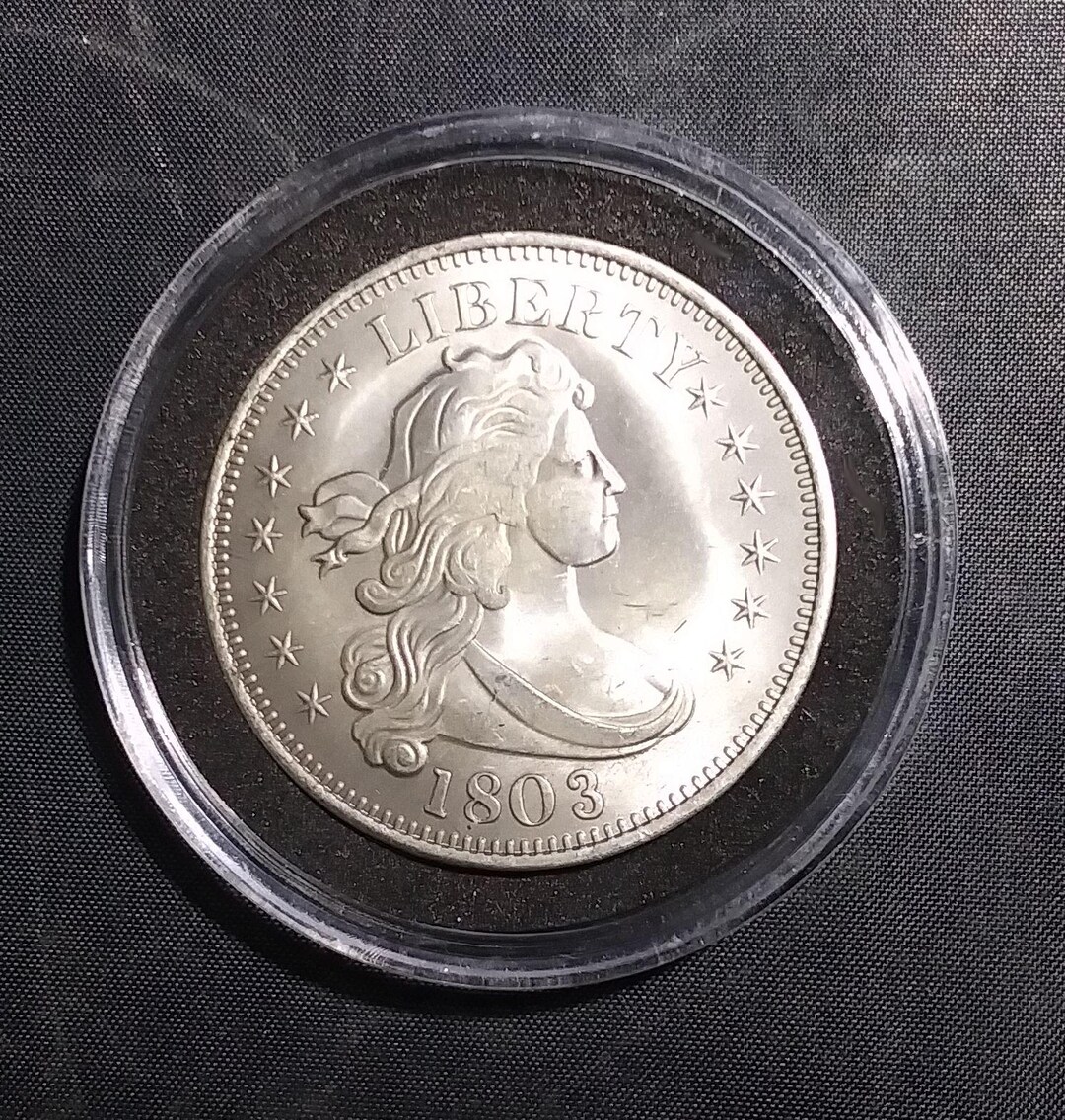 Super Rare 1803 "draped Bust Dollar" Silver Plated Copy of Rarist Proof ...