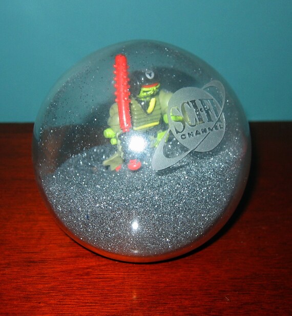 Vintage SCI FI CHANNEL Television Snow Globe Dome of Alien | Etsy