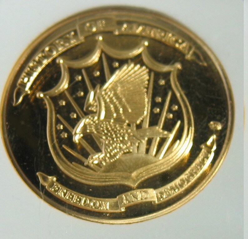 Cameo Proof Gold Coin SYMBOLS of FREEDOMPledge of | Etsy