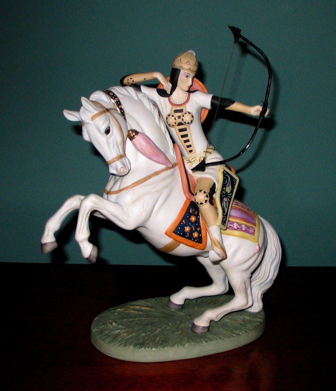 Porcelain Figurine of Queen Chand Bibi Queen Dowager of Bijapur, India ...