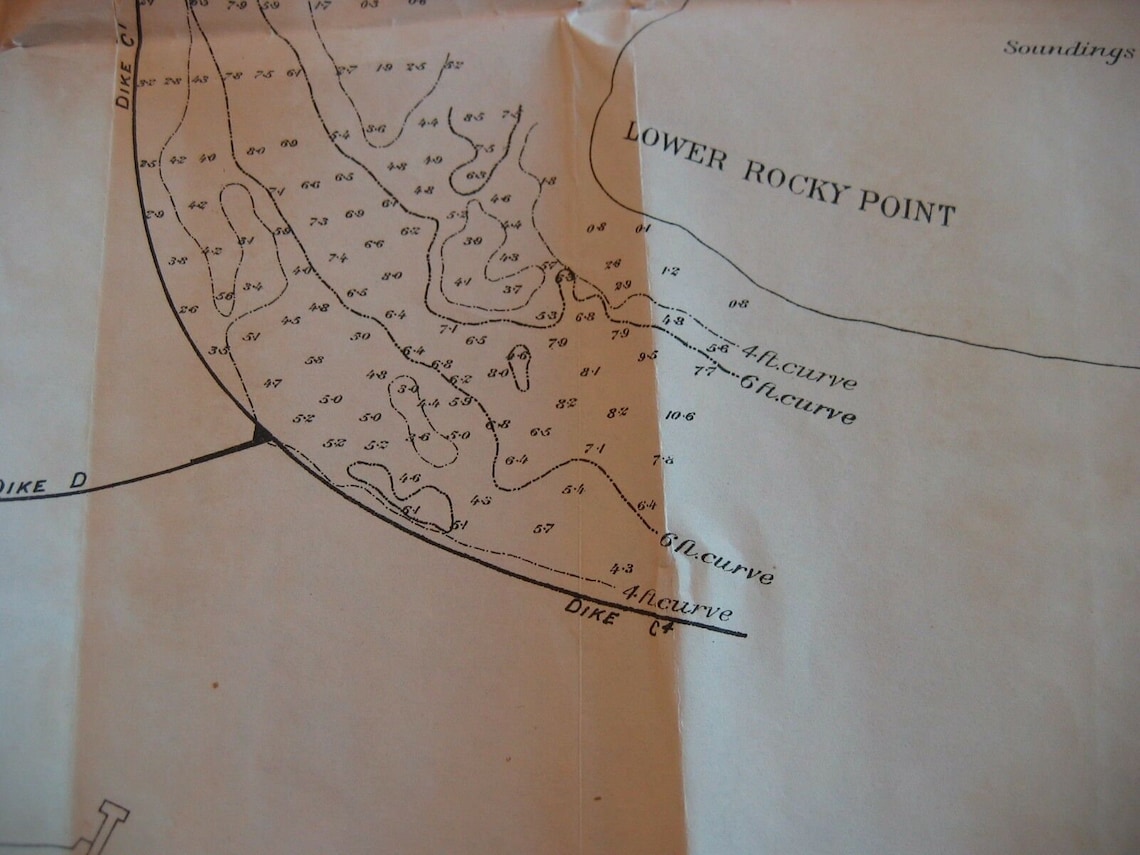 Historic Original 1889 Dredging Map of the SHREWSBURY RIVER | Etsy