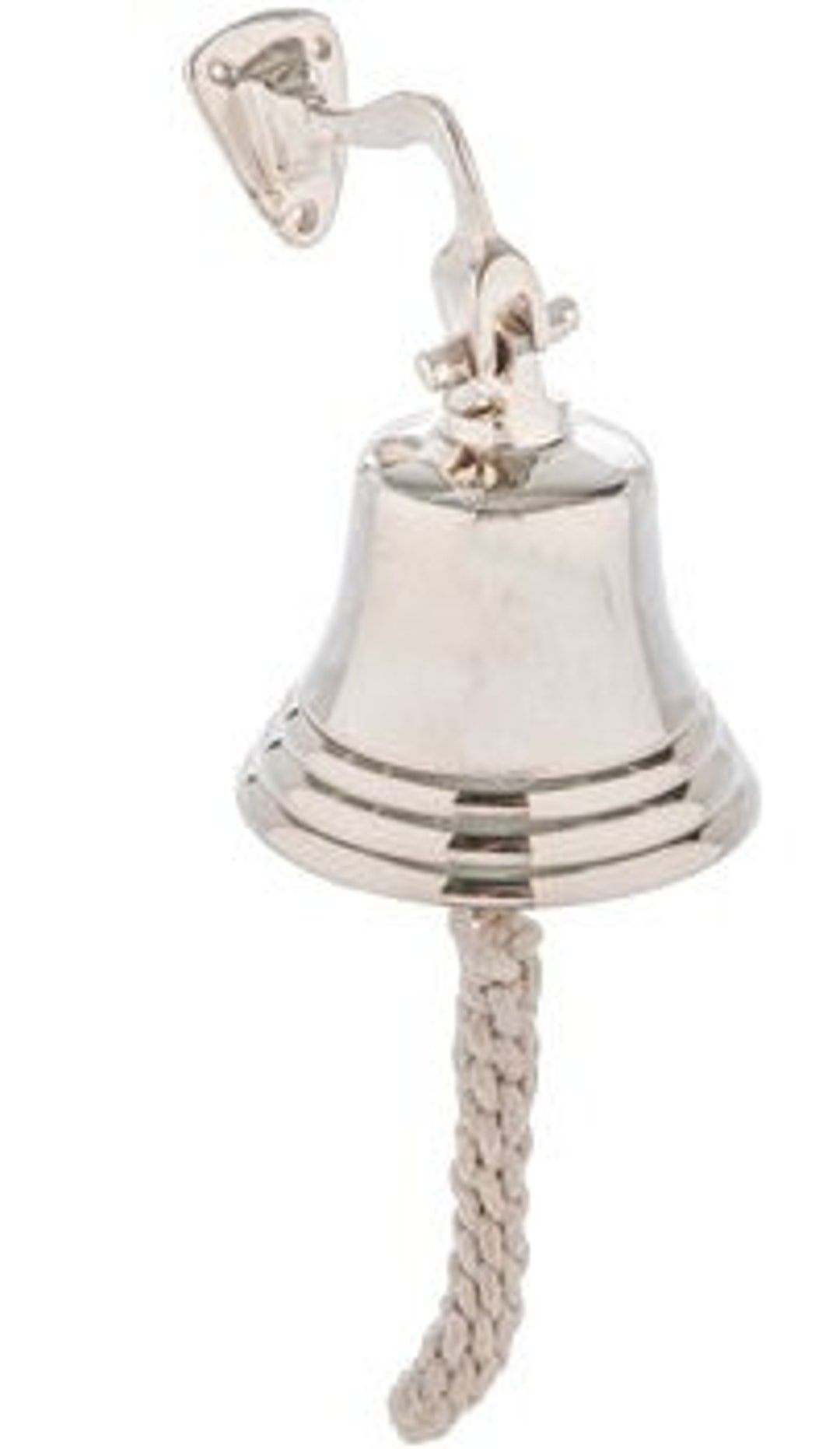 Gorgeous Highly Polished Silver/chrome Ship's Bell W/ Sailor's Macrame ...